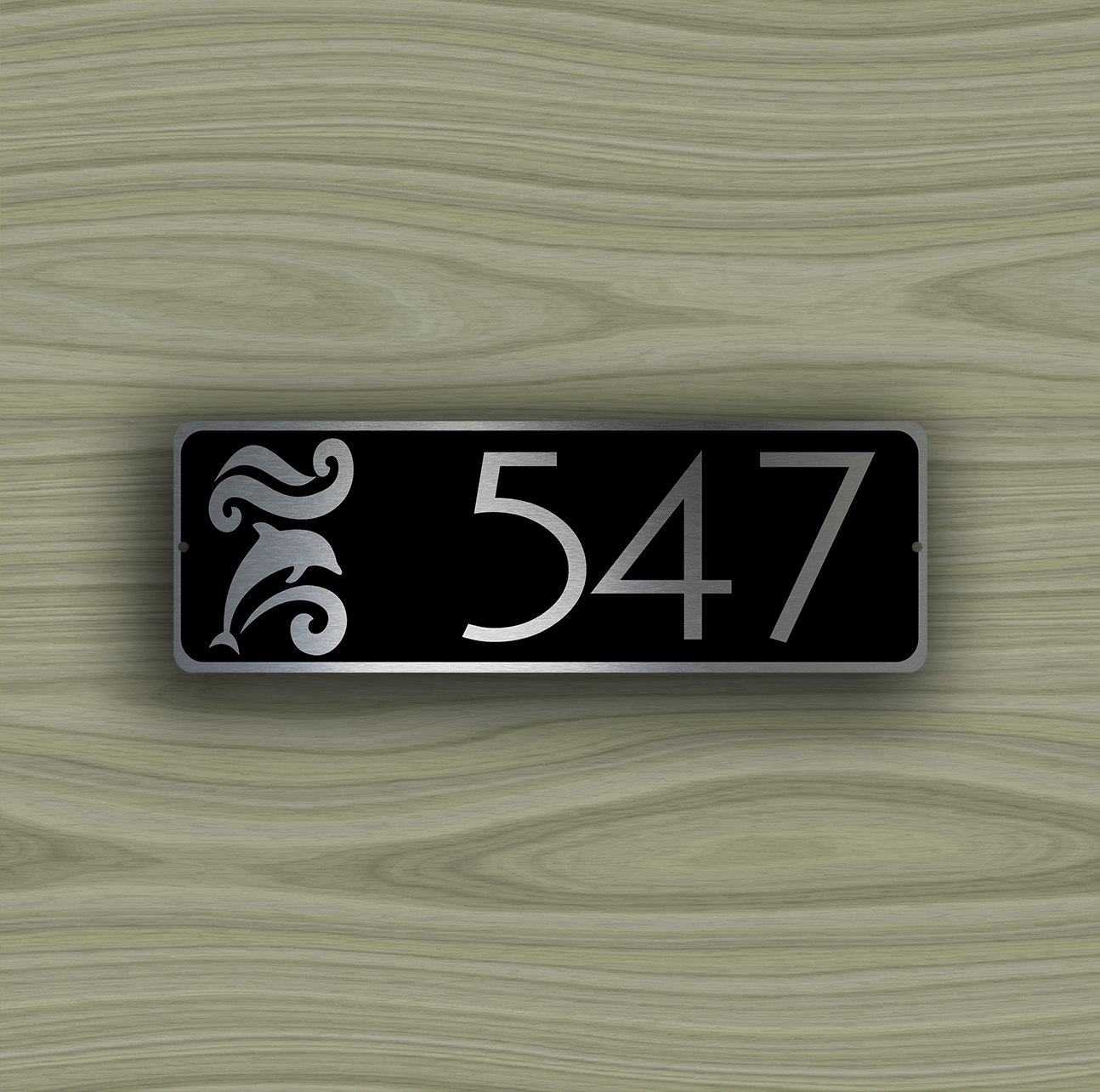 Modern House Number Sign