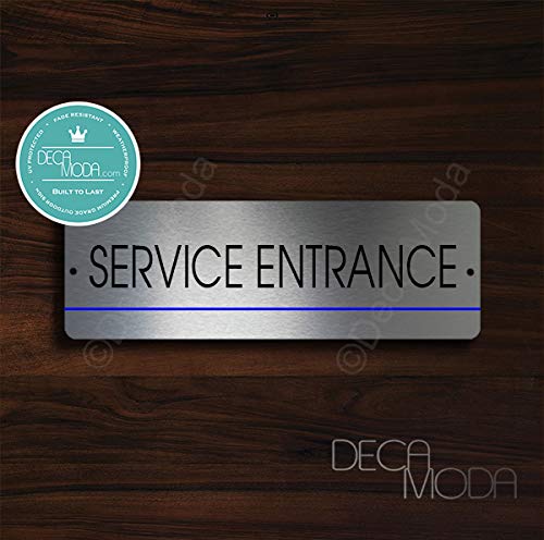 Deca Moda Service Entrance Sign, Modern Door Signs, Service Entrance ...