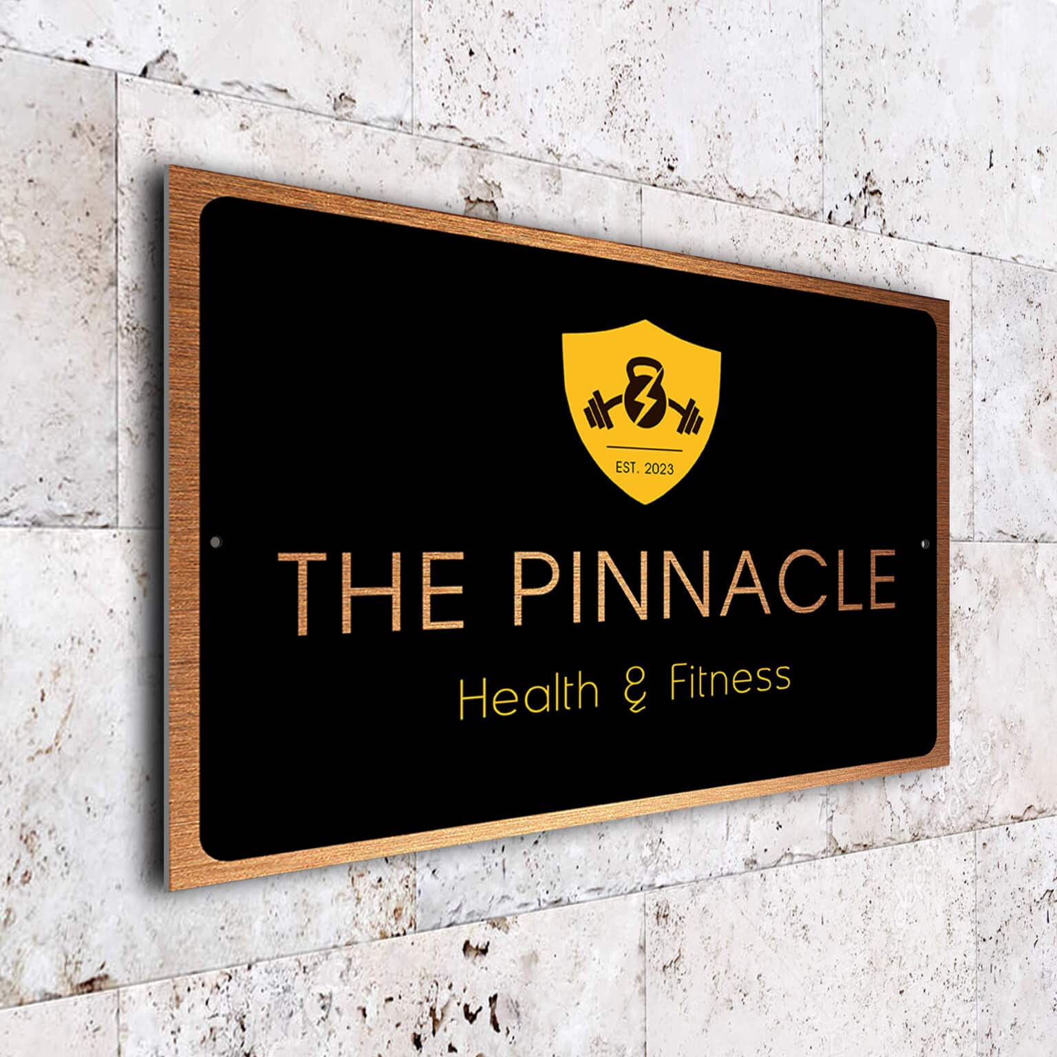 Fitness Center Plaque | Business Sign | Modern Sign | Custom Sign