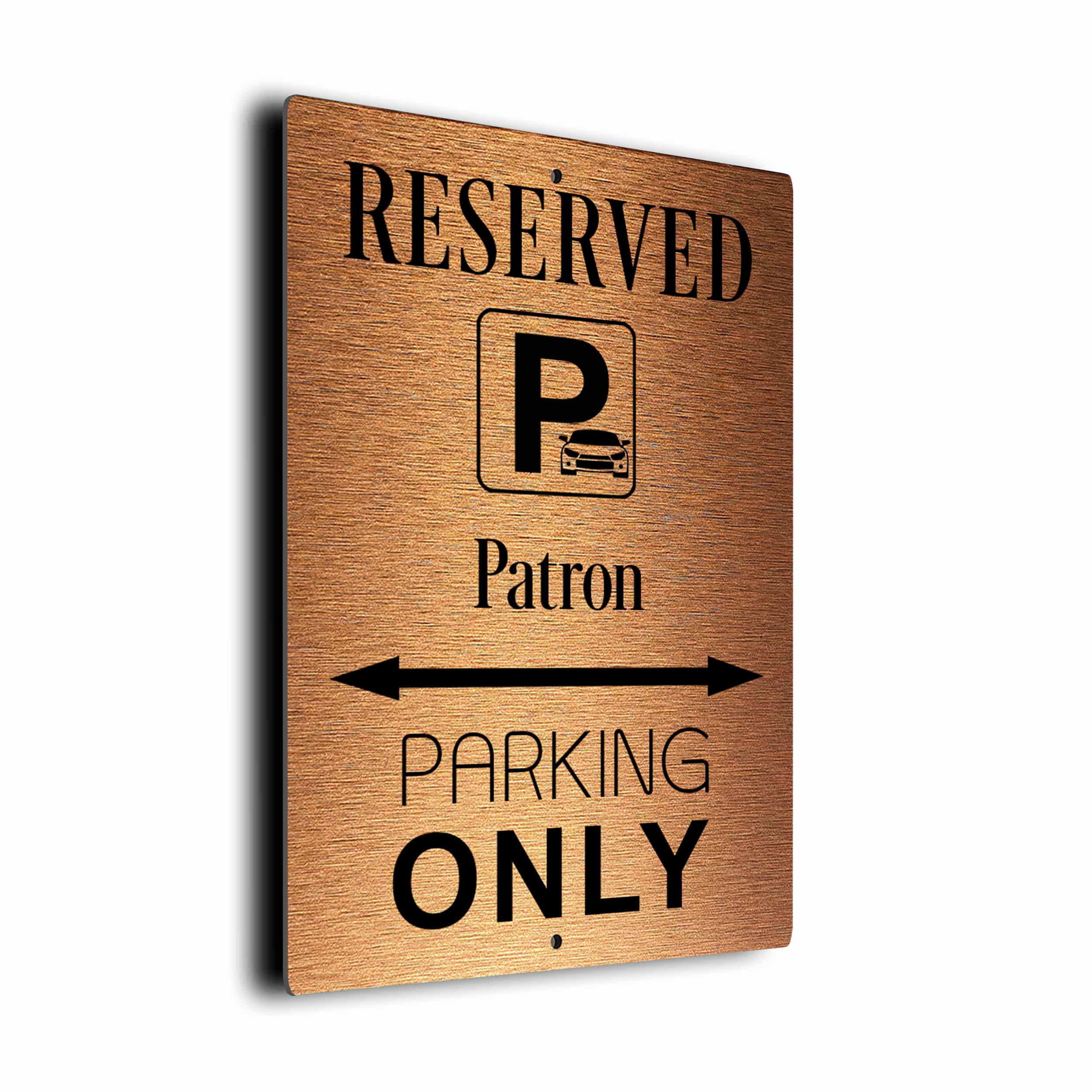 Patron Parking Only Sign | Patron Parking Only Sign for Garge | Brushed ...